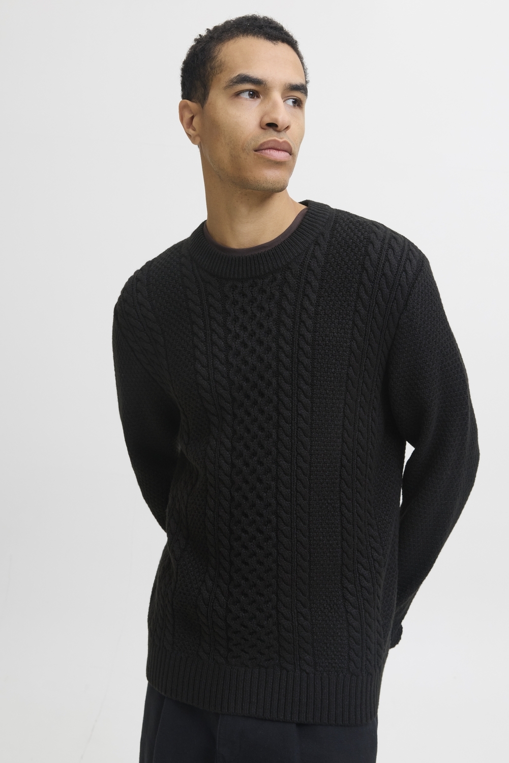 JACK&JONES ORIGINALS JJPAUL KNIT CREW NECK black | Freewear
