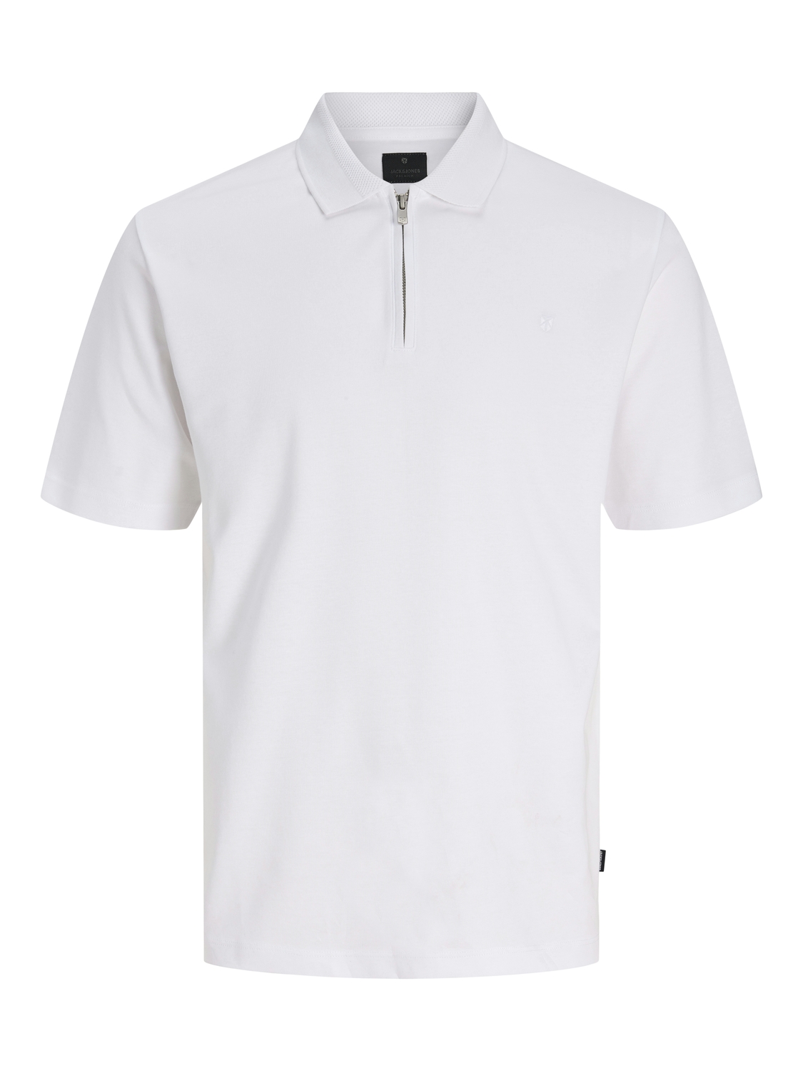 Jack and Jones JPRBLAETHAN SS ZIP POLO SN bright white | Freewear