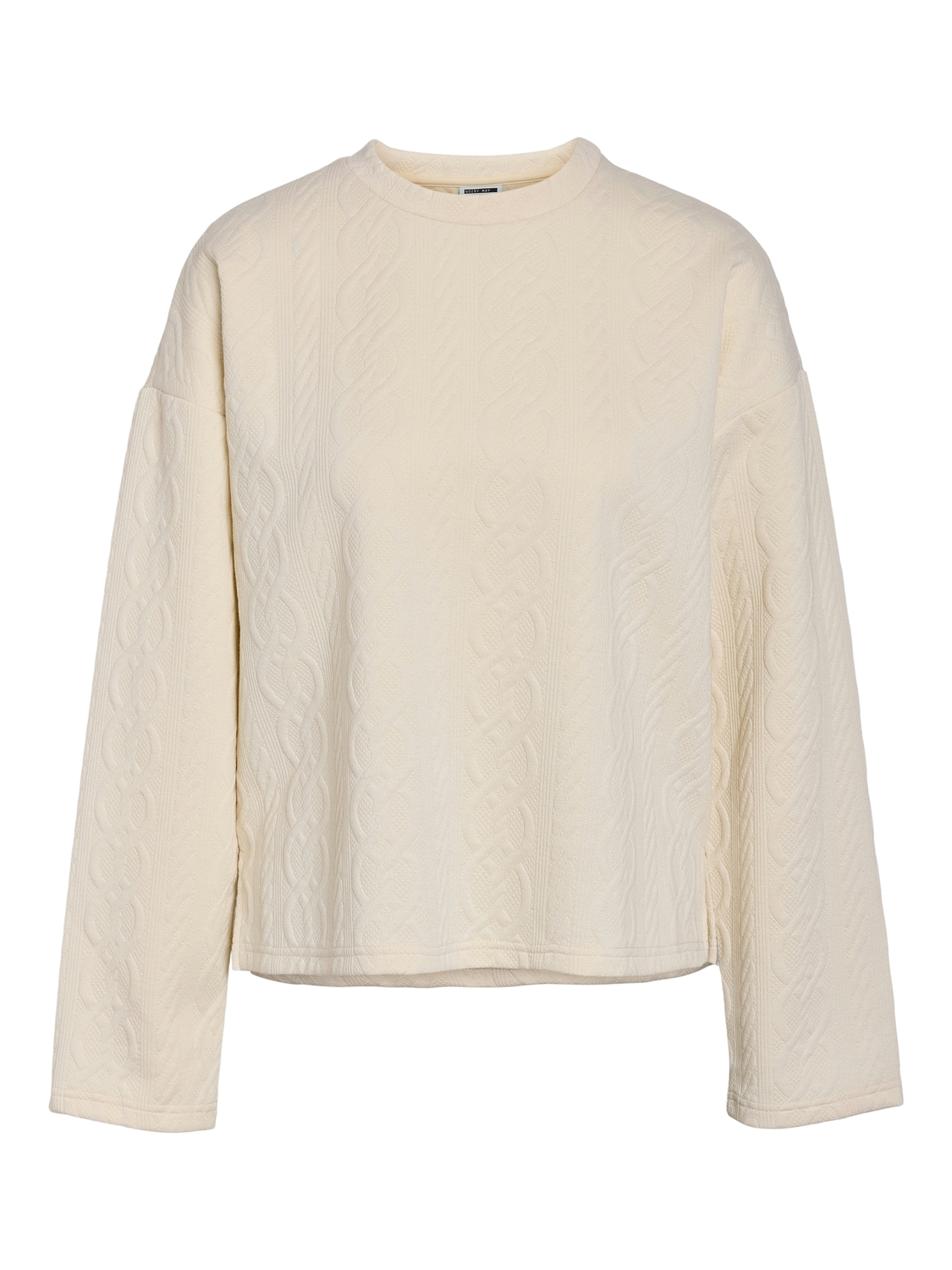 Noisy May NMCORI L/S QUILTED O-NECK JRS FWD birch | Freewear
